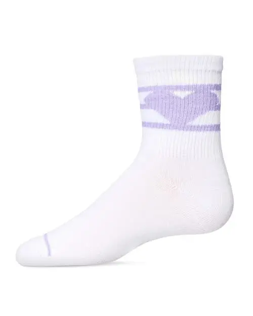 MEMOI Sweetheart Crew Socks - Lavender