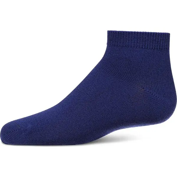MEMOI Basic Ankle Socks - Blue Sapphire