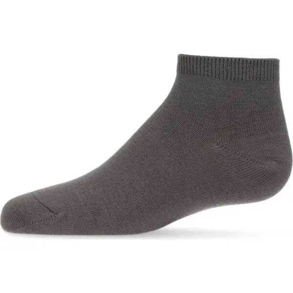 MEMOI Basic Ankle Socks - Dark Gray