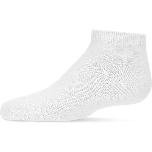 MEMOI Basic Silky-soft Gauge Ankle Socks - White