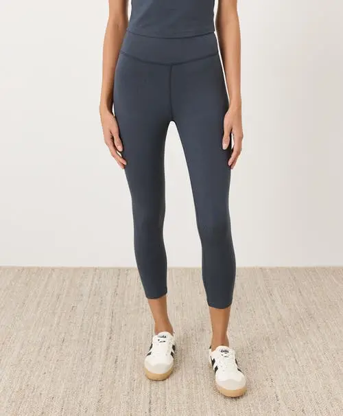 PACT On The Go-to Cropped Legging Made With Organic Cotton - Steel Blue