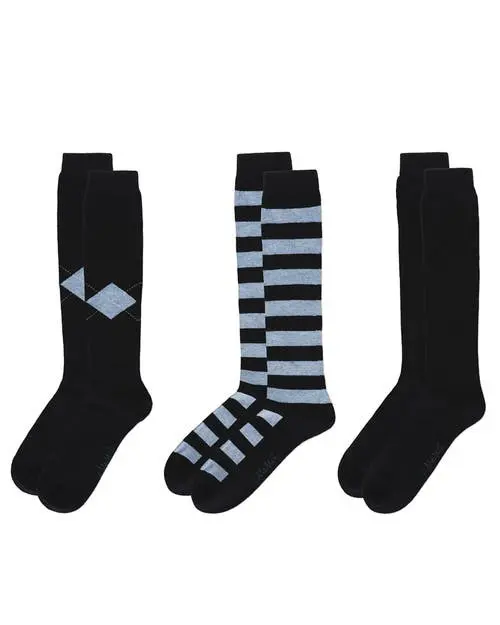 MEMOI 3-pair Pack Knee High Socks