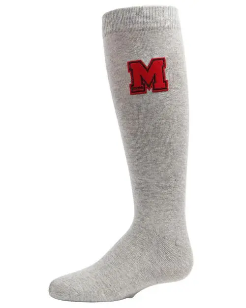 MEMOI Varsity Knee-high Socks - Gray