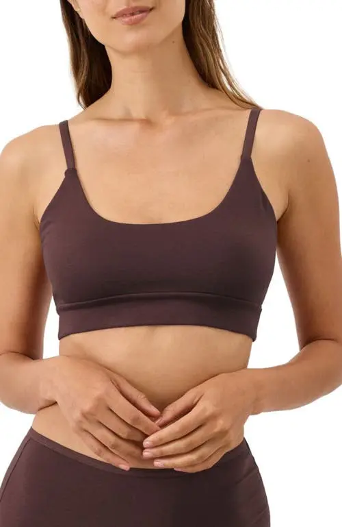 PACT Everyday Strappy Scoop Bralette Made With Organic Cotton - Plum