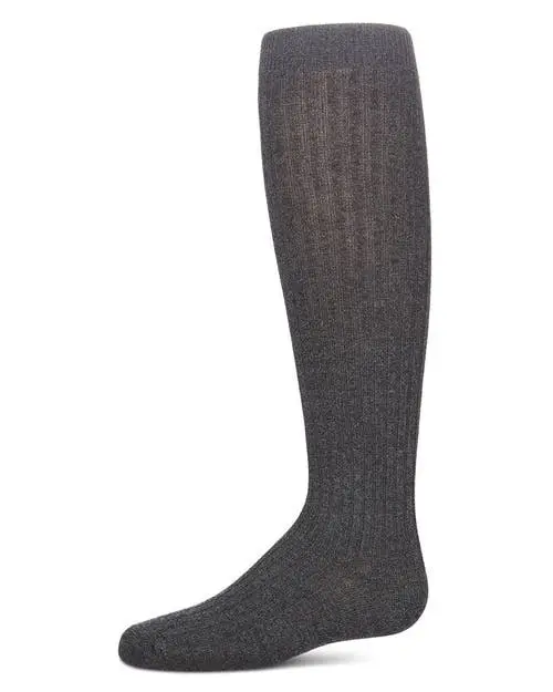 MEMOI Ribbed Cotton-blend Knee High Socks - Charcoal
