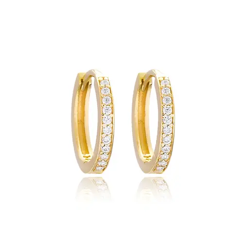 MAZIN JEWELS Minimalist Icon Huggie Earrings - Yellow Gold