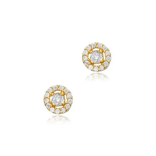 MAZIN JEWELS Halo Stud Earrings