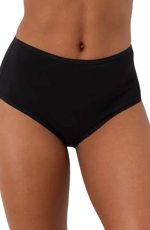 PACT Everyday High Rise Brief 5-pack Made With Organic Cotton - Black