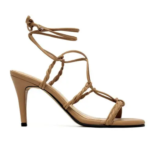 ALTA Sussana High Heel Leather Sandals - Nude