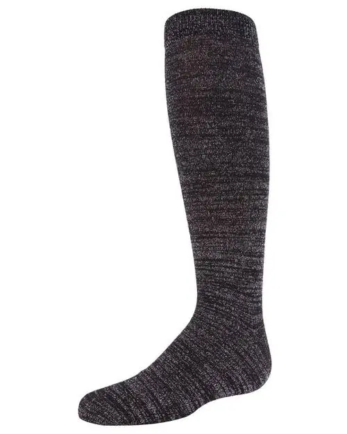 MEMOI Shimmer Knee Socks - Black