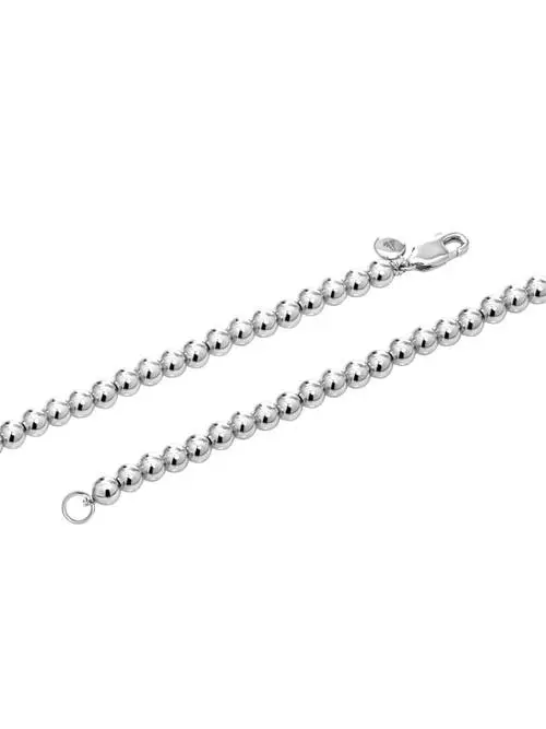 DEVATA 4mm Beaded Ball Chain Bracelet