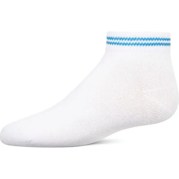 MEMOI Ziggy Double Ring Anklet Sock - Blue
