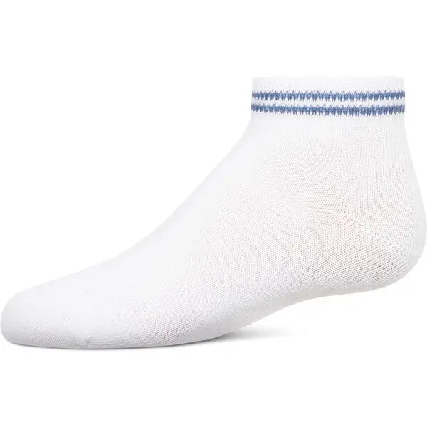 MEMOI Ziggy Double Ring Anklet Sock - Denim