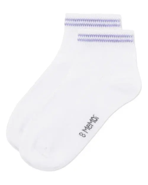 MEMOI Ziggy Double Ring Anklet Sock - Lavender