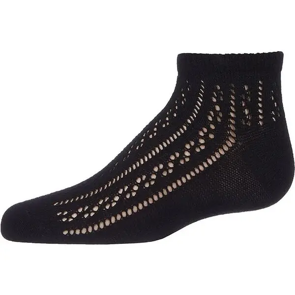 MEMOI Pelerine Anklet Socks - Black