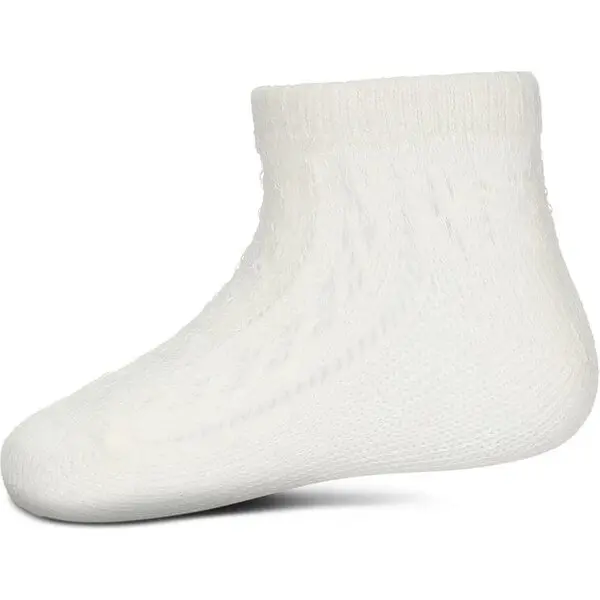 MEMOI Pelerine Anklet Socks - Winter White