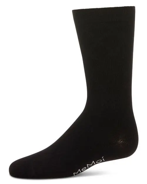 MEMOI Diamond Crew Socks - Black