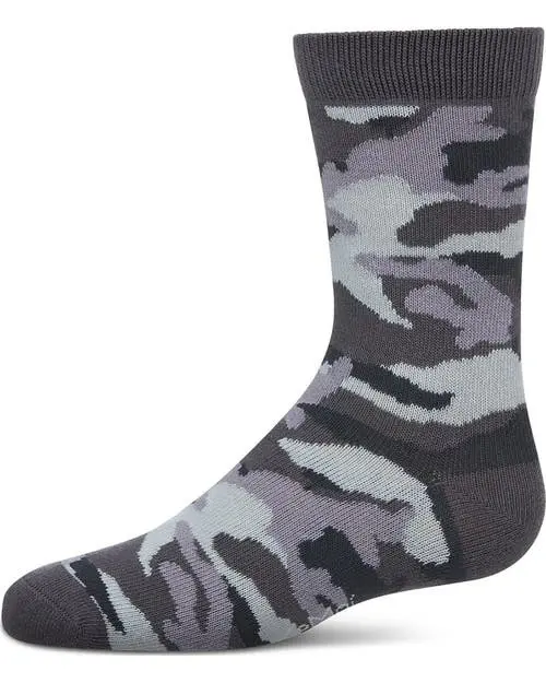 MEMOI Camouflage-pattern Crew Socks - Gray