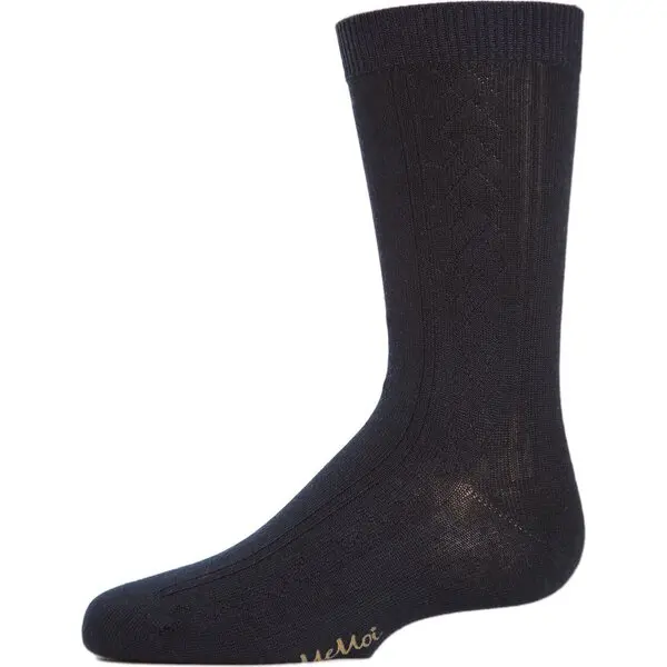 MEMOI Argyle All Over Crew Socks - Black