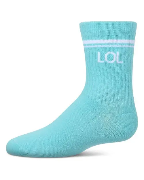 MEMOI Athletic Crew Socks - Seafoam