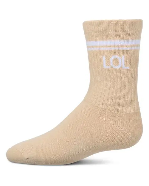 MEMOI Athletic Crew Socks - Tan