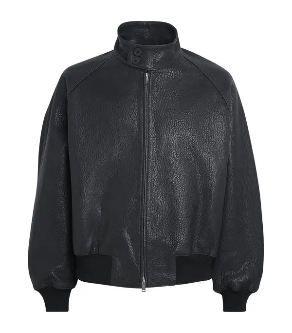 Studio Nicholson Leather Harrington Jacket