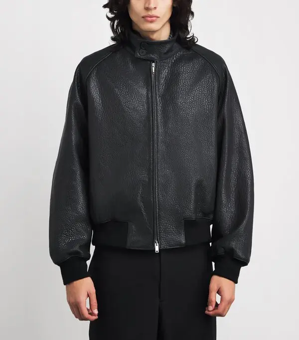 Studio Nicholson Leather Harrington Jacket