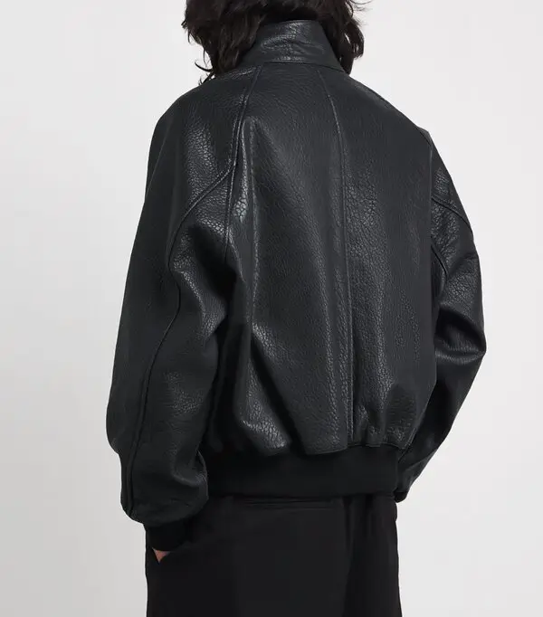 Studio Nicholson Leather Harrington Jacket