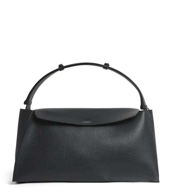 Studio Nicholson Shiboru Leather Shoulder Bag - Black