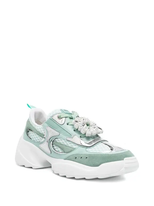 ROGER VIVIER Viv On The Run Sneakers - Silver