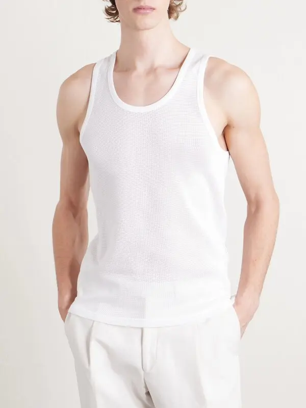 TOM FORD Cotton Mesh Tank Top