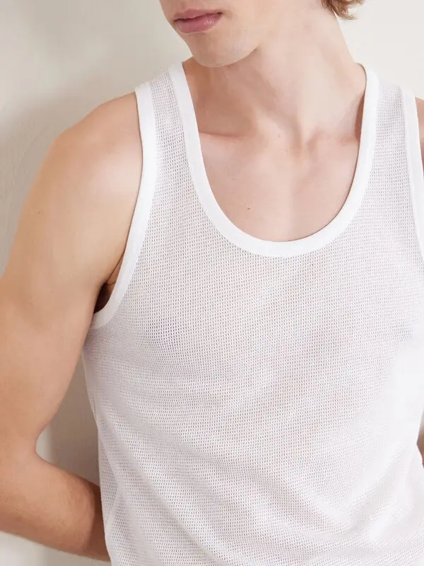 TOM FORD Cotton Mesh Tank Top