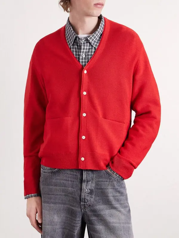 Visvim Selmer Wool Cardigan - Red