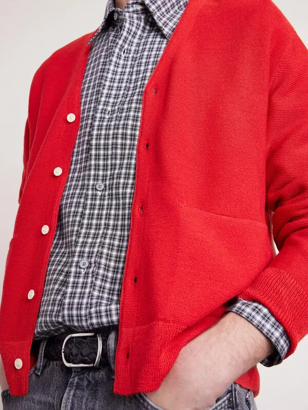 Visvim Selmer Wool Cardigan - Red