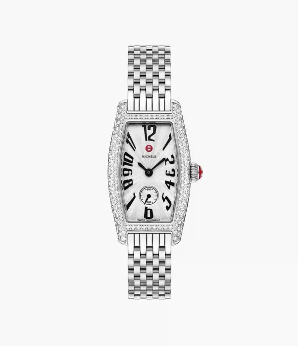 Michele Coquette Diamond Stainless Steel Watch - Silver