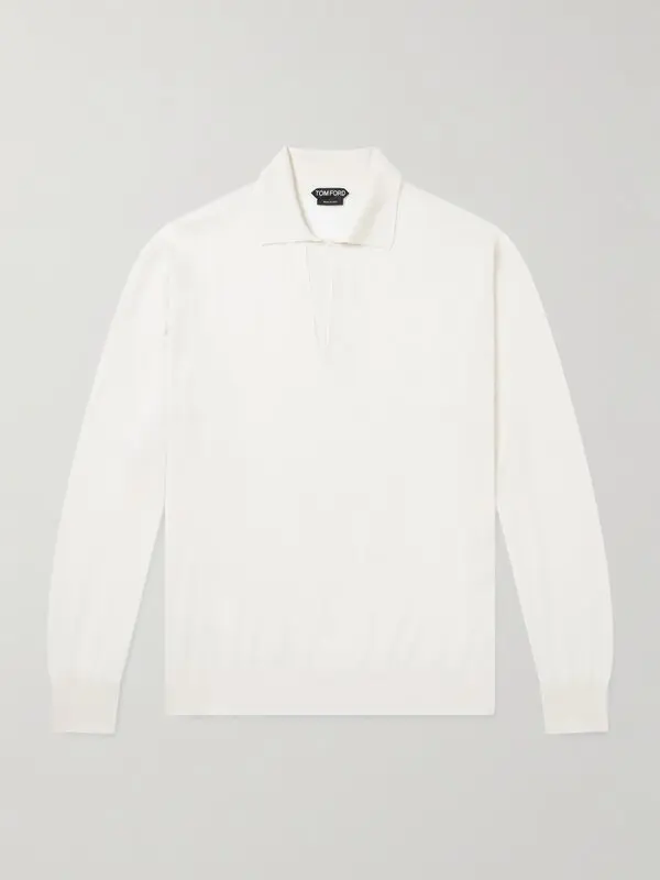 TOM FORD Cashmere Polo Shirt - Neutrals