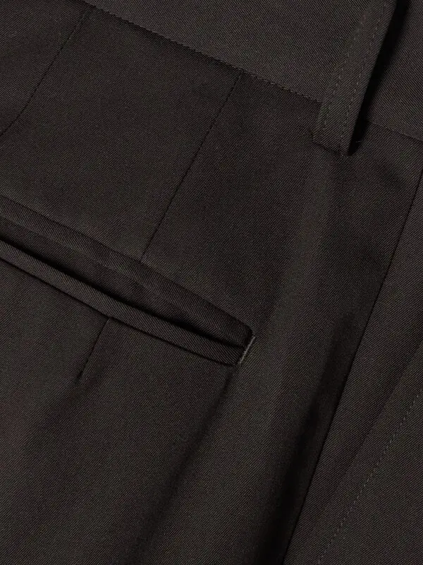SSSTEIN Pleated Wool-twill Wide-leg Pants