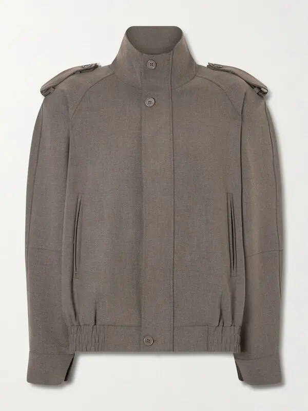 THE FRANKIE SHOP Kelly Woven Jacket - Brown