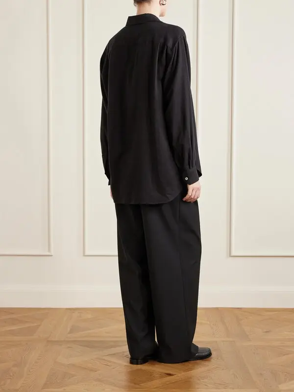 SSSTEIN Oversized Silk-blend Flannel Shirt