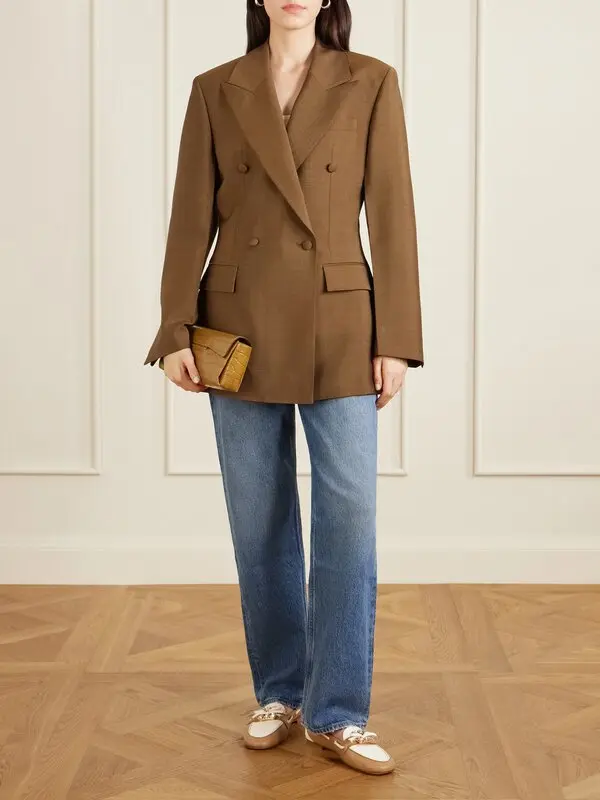 ROGER VIVIER Embellished Bow-detailed Two-tone Leather Loafers