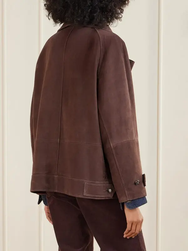 Loewe Double-breasted Suede Jacket