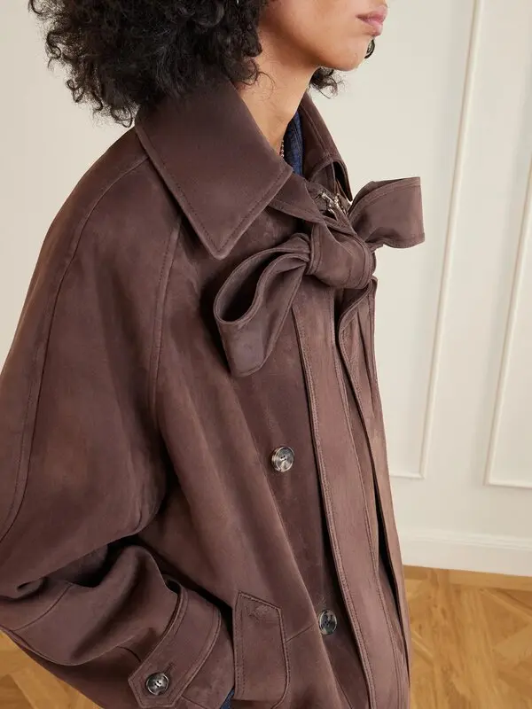 Loewe Double-breasted Suede Jacket