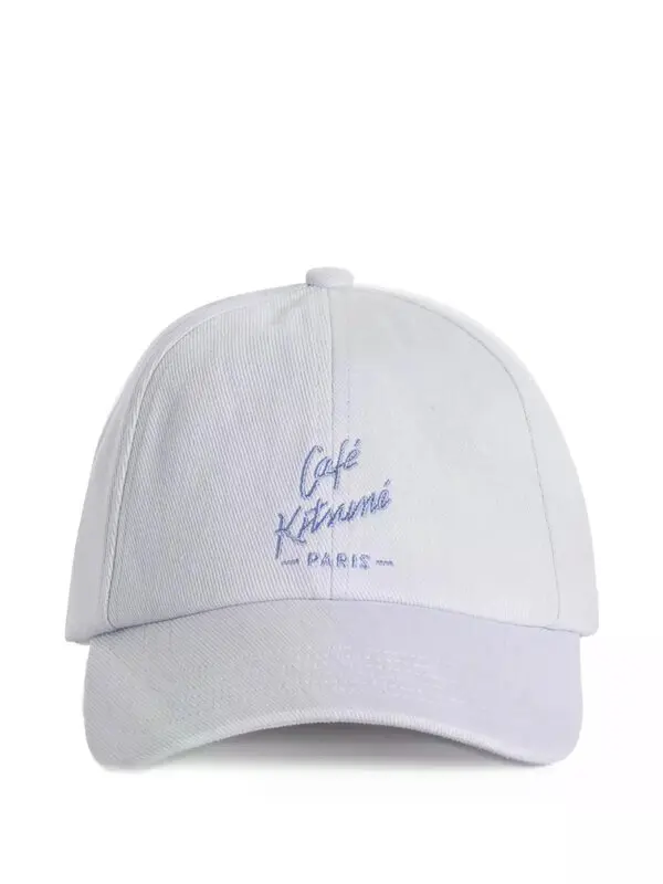 CAFÉ KITSUNÉ Embroidered Cap - White
