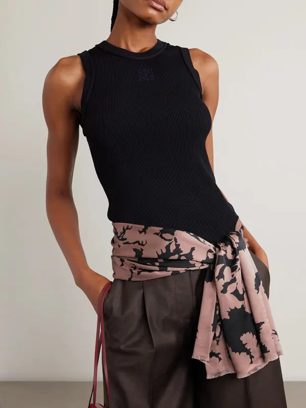 Dries Van Noten Printed Twill Scarf