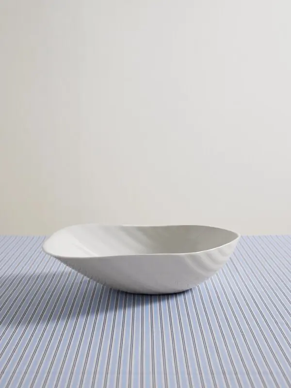GOHAR WORLD Sadaf Large Porcelain Bowl - Neutrals