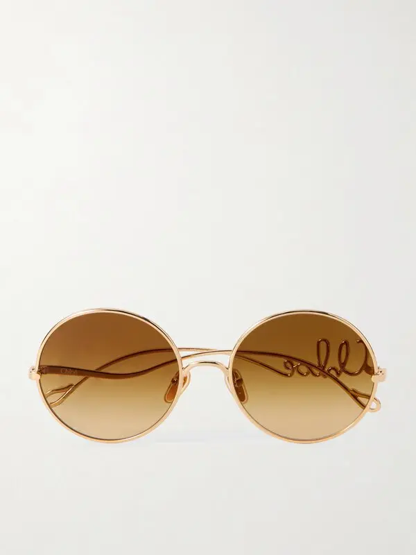 Chloé Iconic Round-frame Sunglasses - Gold