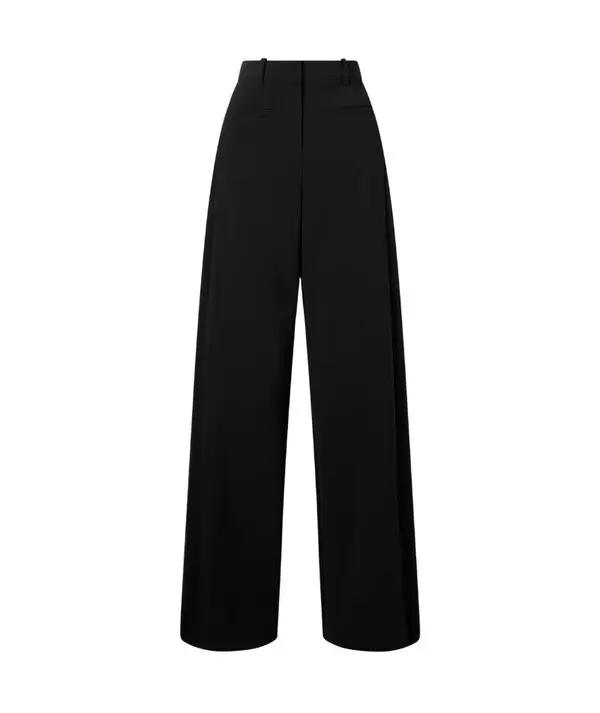 COURREGES Heritage Crepe Wide-leg Pants - Black