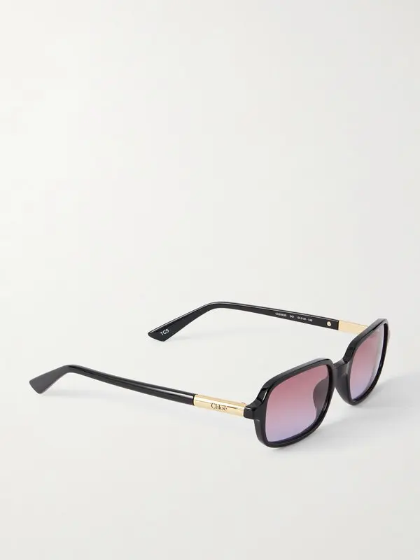 Chloé Judy Rectangle-frame Sunglasses - Black