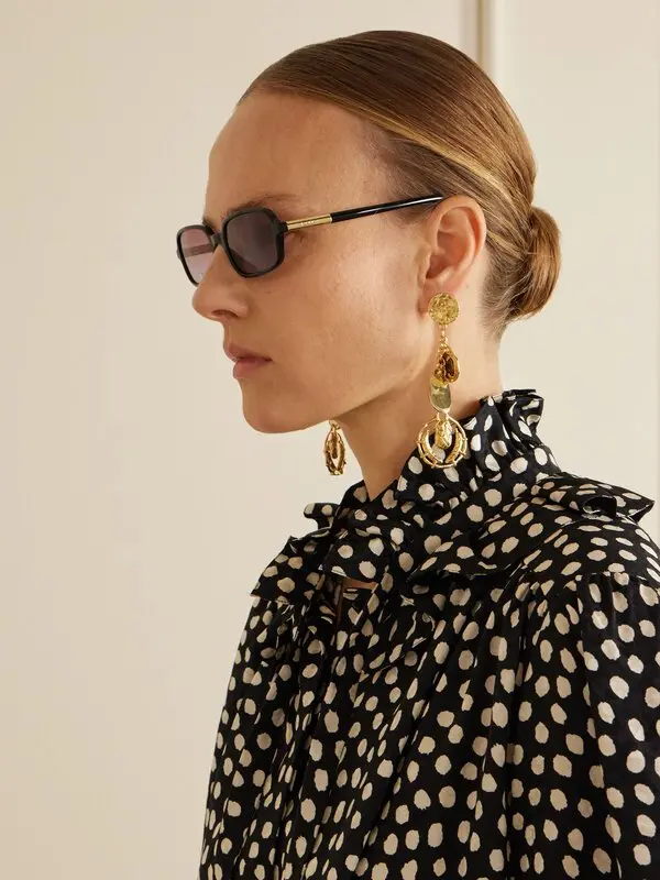 Chloé Judy Rectangle-frame Sunglasses - Black