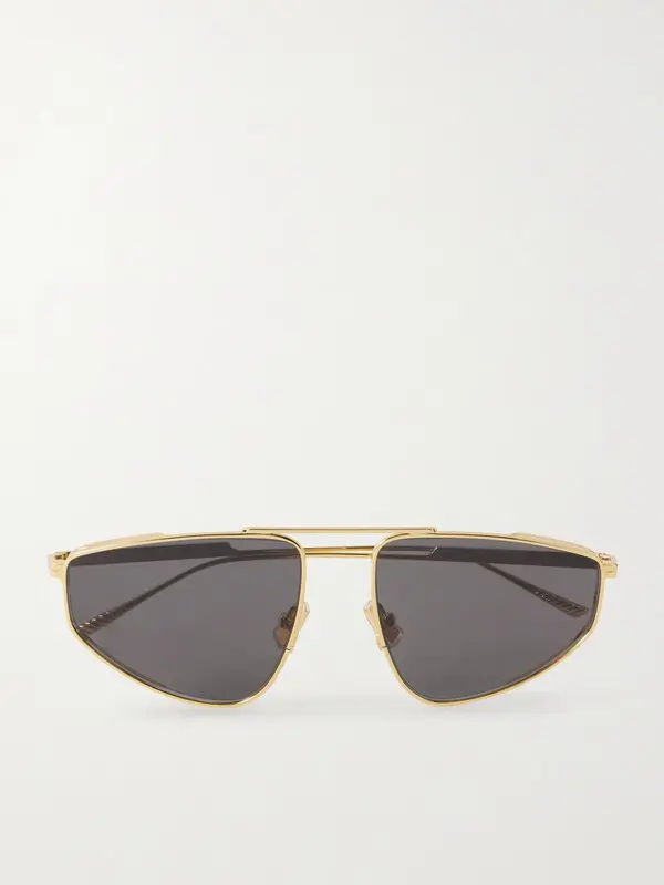 Bottega Veneta Ribbon Aviator-style Sunglasses - Gold